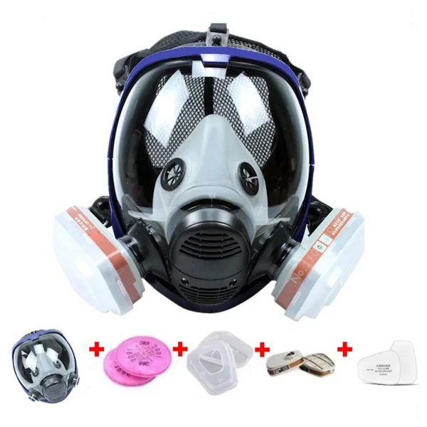 6800 17 in 1 Chemical Gas Mask Dust Respirator Anti-Fog Full Face Mask ...